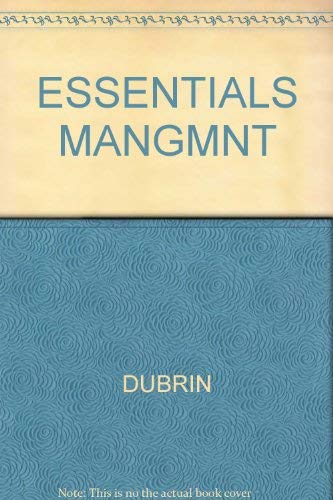 Essentials of management: DuBrin, Andrew J: 9780538076319: Amazon.com ...