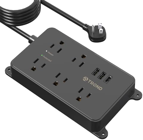 Amazon.com: 15Ft Long Surge Protector Power Strip, Addtam Extension ...