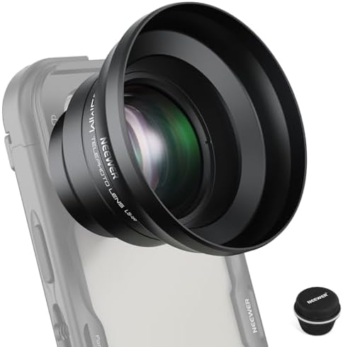 Amazon.com: NEEWER HD 65mm Telephoto Phone Camera Lens with Lens Hood ...
