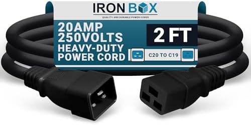 Amazon.com: IronBox Electric - Heavy-Duty C20 to C19 Power Cord - 20A ...
