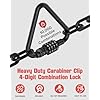 Combination Locks, Heavy Duty Carabiner Clip, Triangles-Shaped Code ...