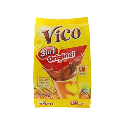 Amazon.com : 3 Pack Vico 3 in 1 Original Chocolate Malt Drink (3 x 18 ...