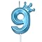 Amazon.com: Blue Number 2 Birthday Cake Candle, 3D Shape Crown Birthday ...