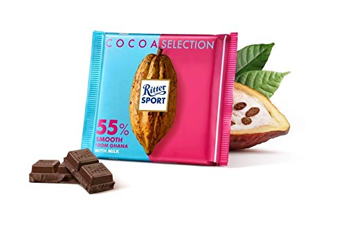 Amazon.com : Ritter Sport Cocoa Selection 55% Smooth Dark Chocolate ...