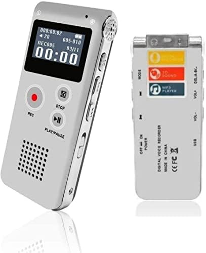 Amazon.com: Digital Voice Recorder, 16GB MP3 Dictaphone with Playback ...