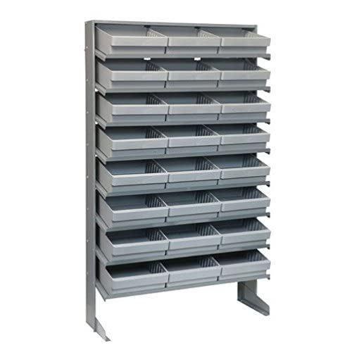 Single Side Pick Rack W/24 Gray Bins: General Purpose Storage Racks ...