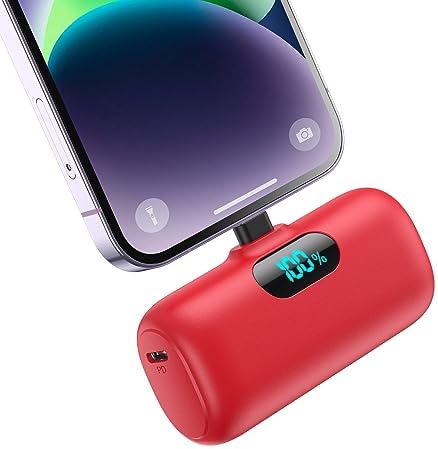 Amazon.com: Mini Portable Charger 5000mAh for iPhone,Small & Ultra ...