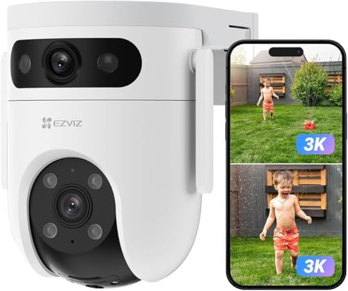 EZVIZ 3K+3K Dual Lens Security Camera Outdoor, 360° Pan Tilt, Support ...