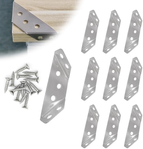 Vordpe 10 Stück Universal Edelstahl Eckverbinder für Holz Möbel ...