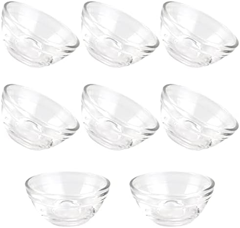 LNQ LUNIQI Set of 8 Mini Glass Bowls, 2.3 Inch Stackable Food Prep ...