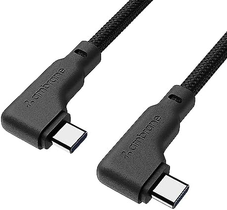 Ambrane 60W Type C Fast Charging Cable, L Shape for Easy Holding, PD ...