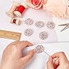 Amazon.com: FINGERINSPIRE 6 PCS Shiny Flower Rhinestone Buttons 1 inch ...