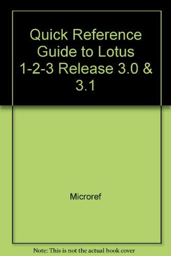 Lotus 1 2 3 Quick Reference Guide Version 2.4: Educational Systems ...