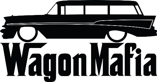 Amazon.com: Wagon Mafia Lowered Classic Car Silhouette Decal Sticker ...