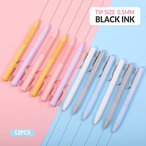 Snapklik.com : Gel Pens, Retractable Black Ink Pen Dries Quickly, 05mm ...