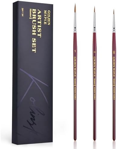 Amazon.com: Kolinsky Sable Brushes, Fuumuui 5pcs Fine Tip Sable Detail ...