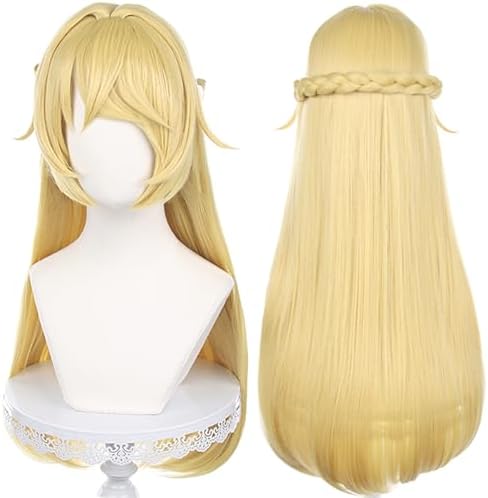 Amazon.com: Anime Cosplay Wig Genshin Impact Fischl Yellow Long Braid ...