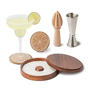 Buy Unna Margarita Salt Rimmer Set - Large Acacia Bar Salt and Sugar ...