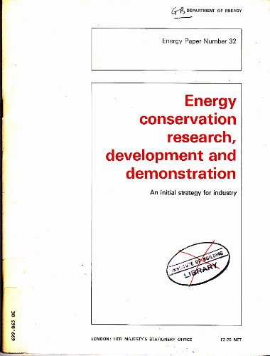 Energy Conservation Research, Development and Demonstration: An Initial ...