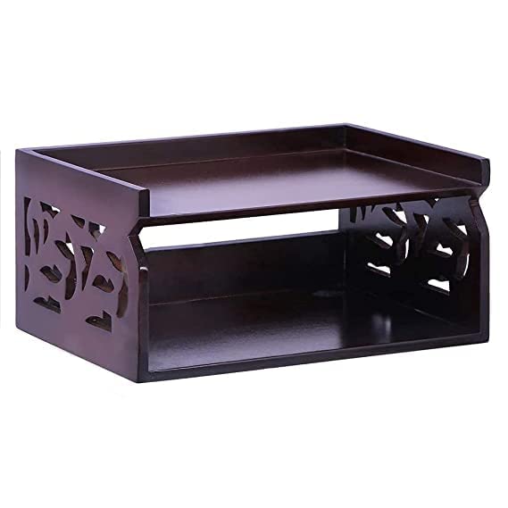 Nature Wood Decor Wood Multipurpose Holder for Cable, WiFi Router, DTH ...