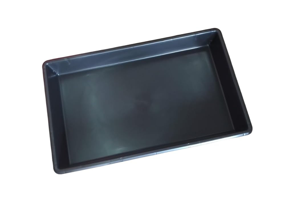 Charola Negra Multiusos 60 X 37 X 8 Cm Plastico reforzado, apilable ...