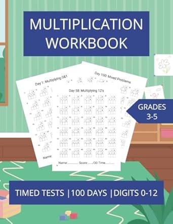 Multiplication Workbook: 100 Days of Math Timed Tests Numbers 0-12 ...