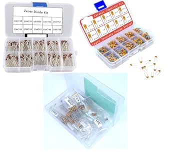 PACK OF 320PICS CAPACITORS -RESISTORS-Zener Diodes Kit, Axial Leads ...