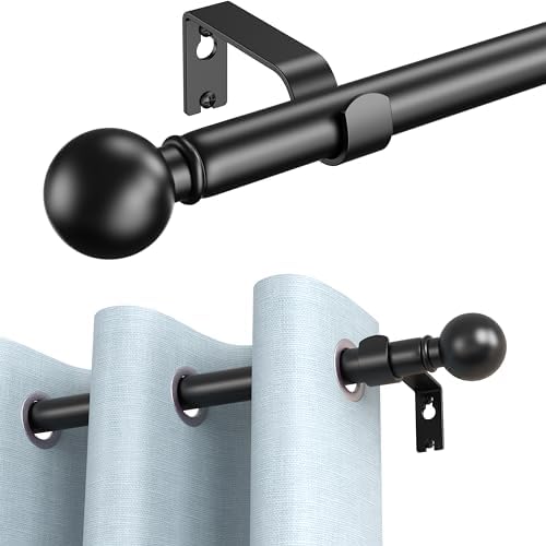 Amazon.com: Hei! Dear Curtain Rods,Black Curtain Rod,Curtain Rods for ...