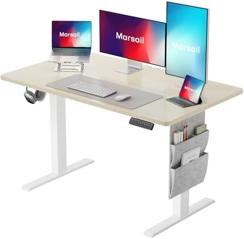 Amazon.com: Marsail Electric Standing Desk with Drawer, 48 x 24 ...