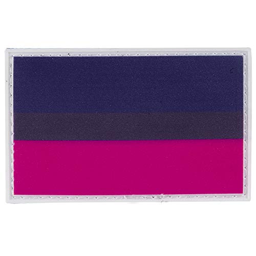 GentleGirl.USA Bisexual Bi Rainbow Flag Patch with Velcro, USA Bisexual ...