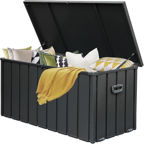 Amazon.com: WIIS' IDEA 200 Gallon Storage Deck Box, Outdoor Waterproof ...