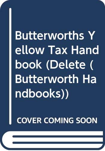 Amazon | Butterworths Yellow Tax Handbook (Delete (Butterworth ...