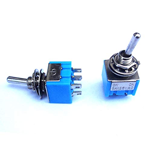 100Pcs 6 Pin 3 Position ON-Off-ON DPDT Mini Latching Toggle Switch AC ...