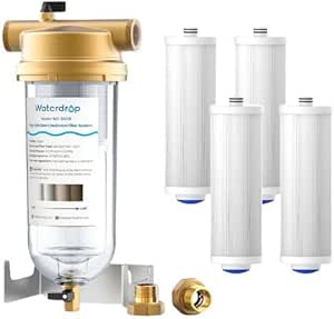 Amazon.com: Waterdrop Mega Spin Down Sediment Filter, Reusable Whole ...