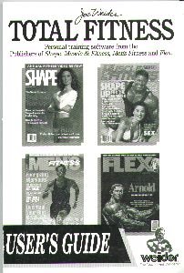 Joe Weider Total Fitness Program and User's Guide. Book + Disk.: Joe ...