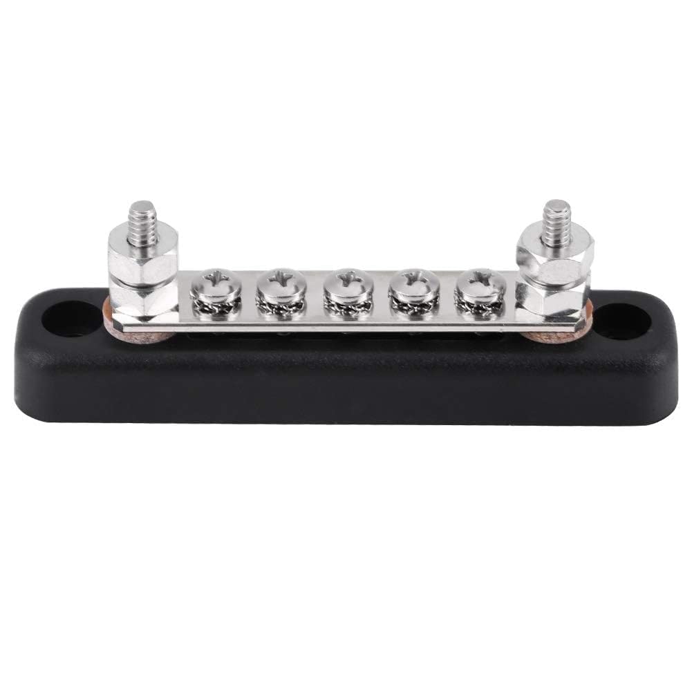 Set of 2 Bus Bar, AC 300V High Current Brass Strip Corrosion Buss Bar ...