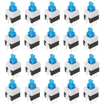 OTOTEC 20Pcs 7x7mm Tactile Push Button Switch Self-Lock Tactile Switch ...