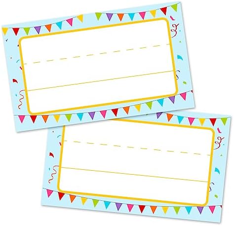 Amazon.com: WaaHome Desk Name Tag Stickers for Kids Students, 48pcs ...