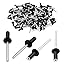 TXXATX 4x10 mm Aluminium Blind Rivets 120 Pieces Black Dome Head Pop ...