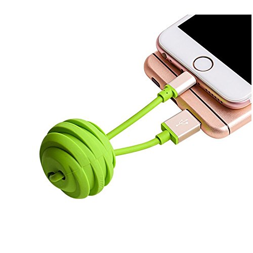 Sibyl Micro Whorl Charm Charging Cable in Green Colour : Amazon.in ...