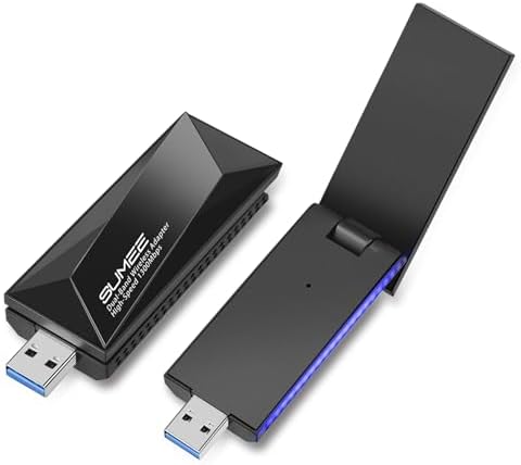 Amazon.com: Skrtime USB WiFi Adapter 1300Mbps Foldable Dual Band ...