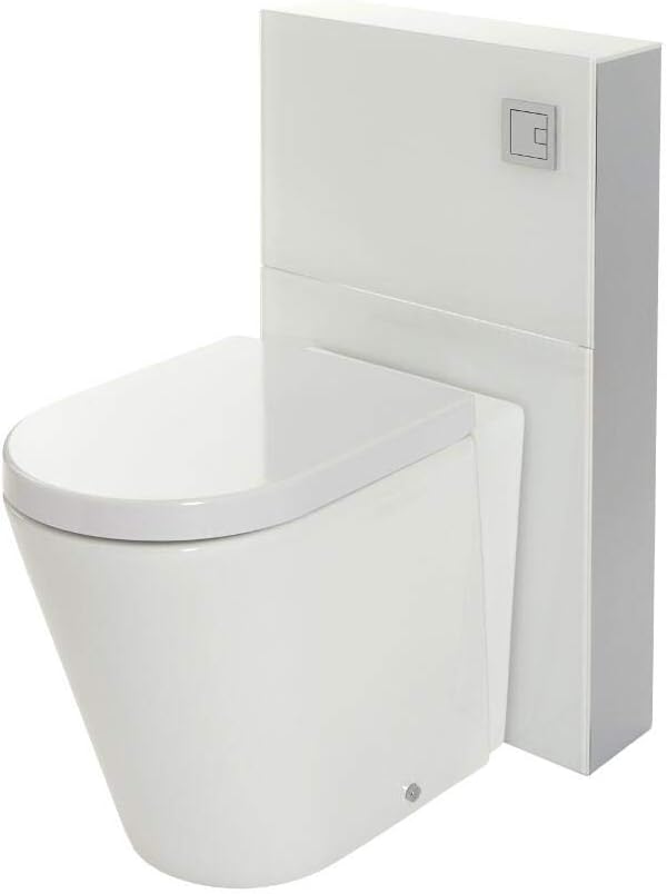 Milano Arca - 504mm Bathroom Toilet WC Unit with Back to Wall Pan and ...