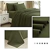 Amazon.com: HighBuy Army Green Queen Sheet Set - Hotel Luxury Bed ...