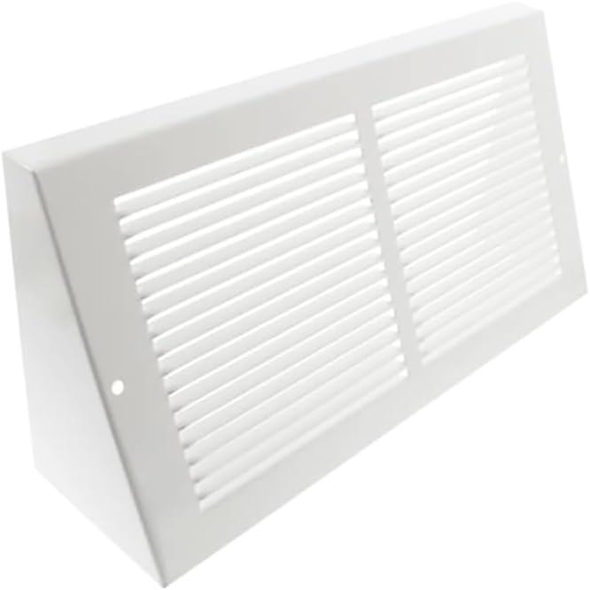 Nibras Baseboard Register Vent Cover 12 x 6 White Heavy Duty Steel Air ...