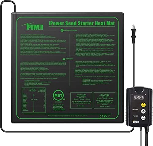 Amazon.com : Seedfactor MET Certified Seedling Heat Mat with 50℉~108 ...