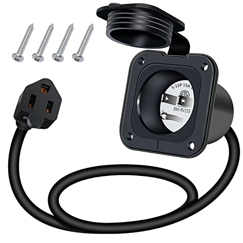 Snapklik.com : 15 Amp Shore Power Inlet, EilxMag 125V Flanged Inlet ...