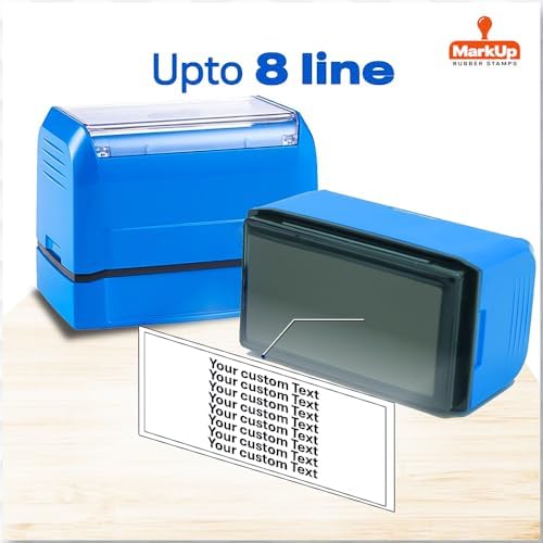 Pre-Inked Stamp – Custom Large Rubber Stamp | Up to 8 Lines | 64x29mm ...