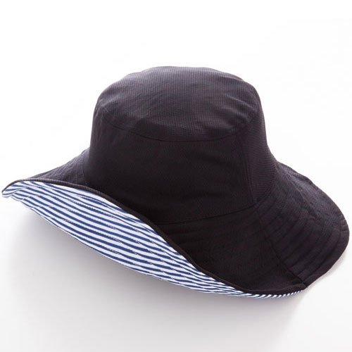 Needs Labo Foldable Reversible UV Hat 99% UV Cut- Black Blue : Amazon ...