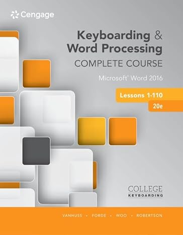 Buy Keyboarding and Word Processing Complete Course Lessons 1-110 ...