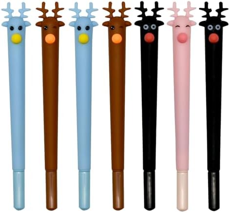 Lopenle 12PCS Christmas Deer Pens Elk Pens Novelty Animal Gel Pens ...